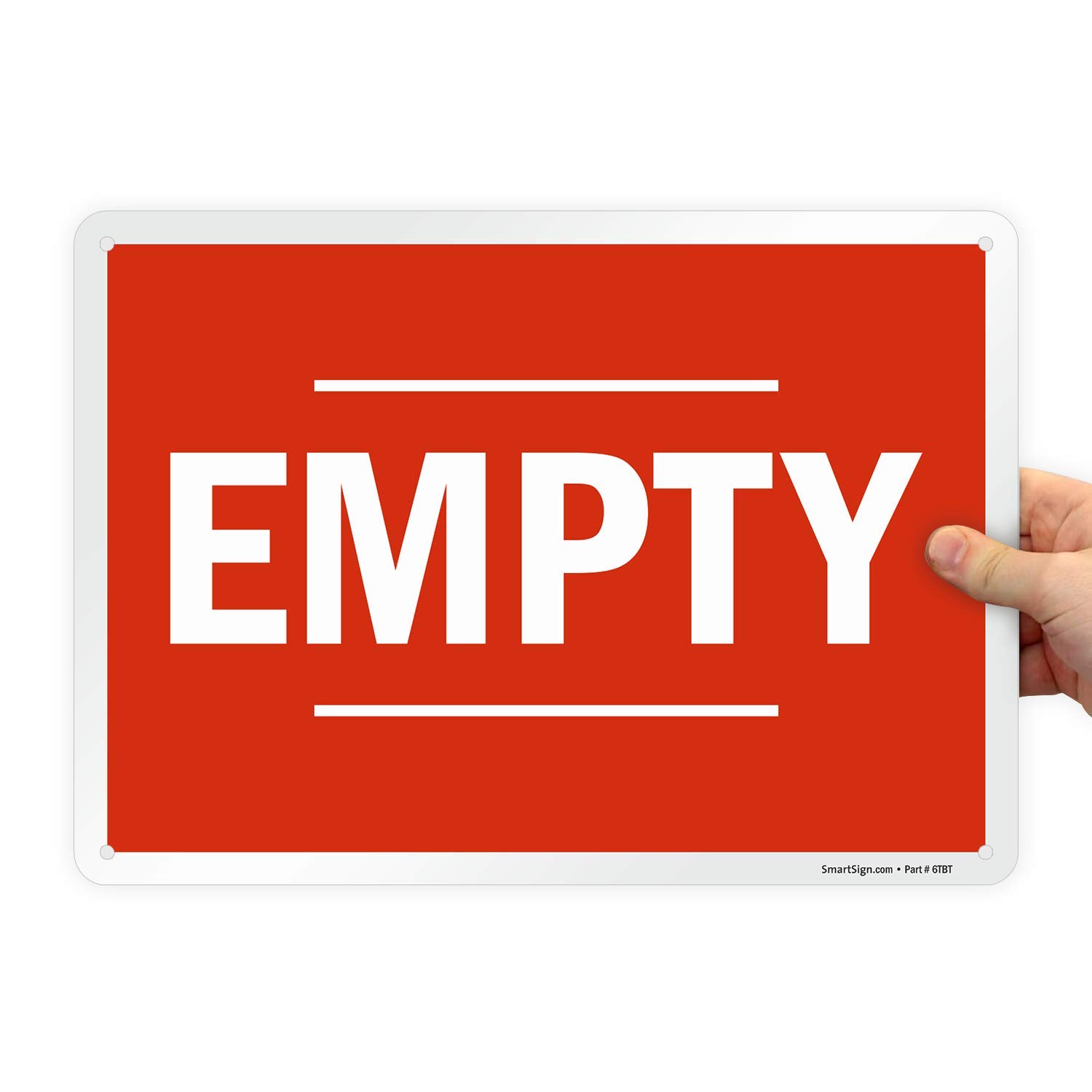 SmartSign "Empty" Cylinder Sign | 10" x 14" Aluminum: Amazon.com ...