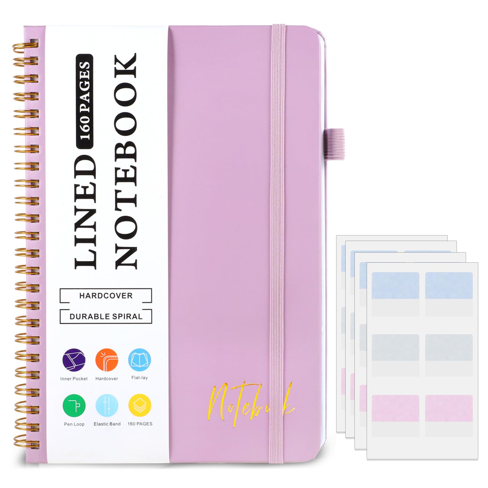 Amazon.com : Thboxes Lined Spiral Journal Notebook, 160 Pages 6''×8.2 ...