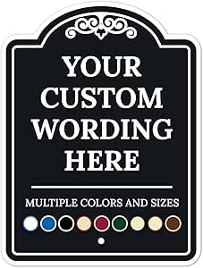 Amazon.com: Custom Indoor/Outdoor Decorative Sign,Custom Personalized ...