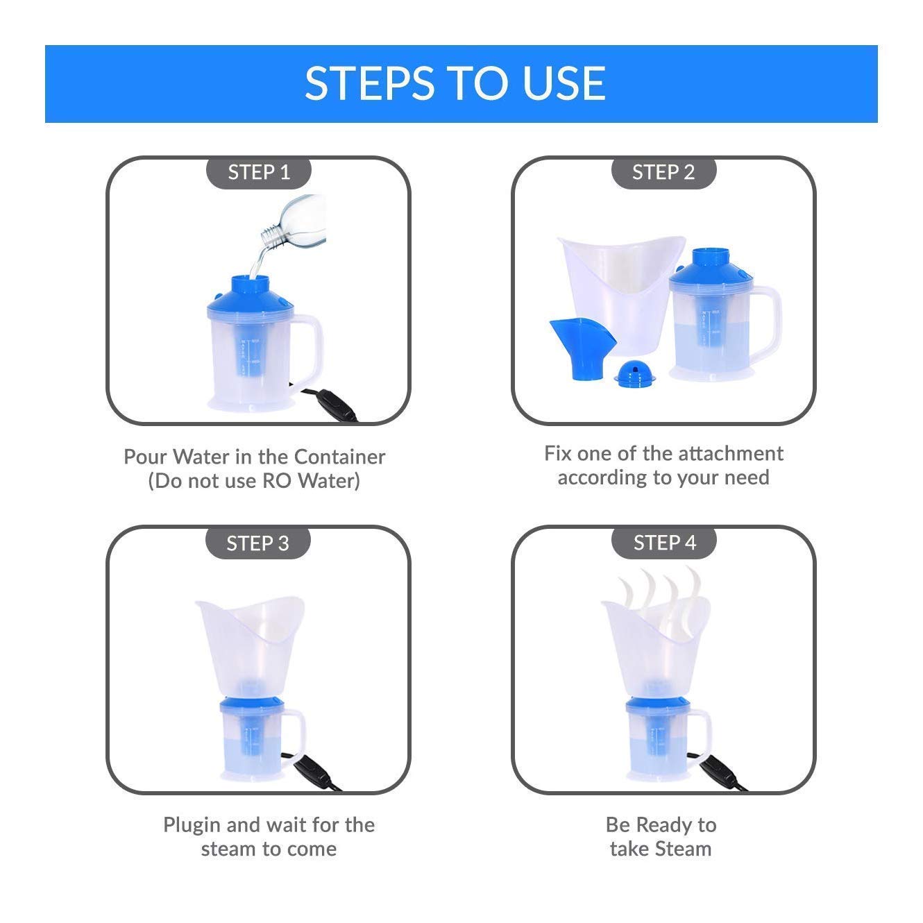 Buy Pathway 3 In 1 Face, Nose, and Cough Steamer 3 in 1 Plastic Steam ...