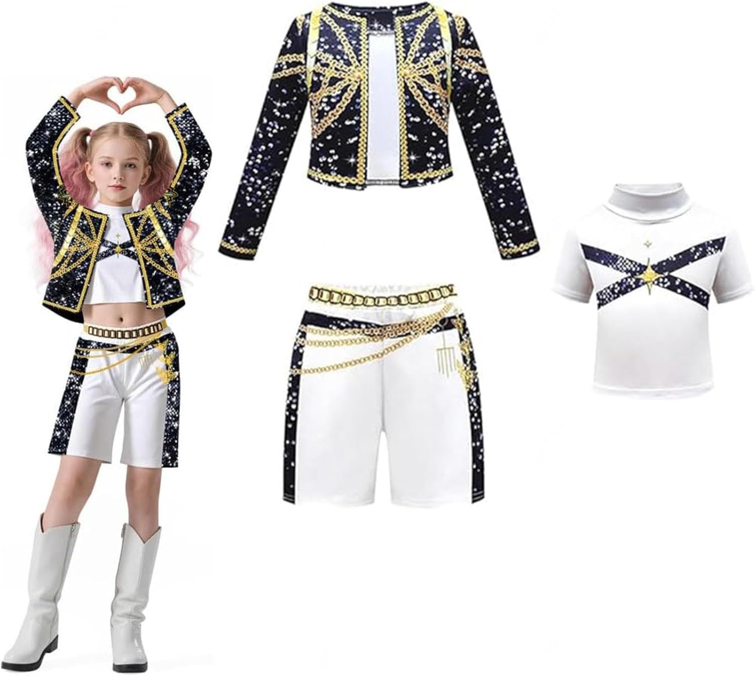 Amazon.com: GITRILY Costumes Singers Leader Cosplay Pop Singers Role ...