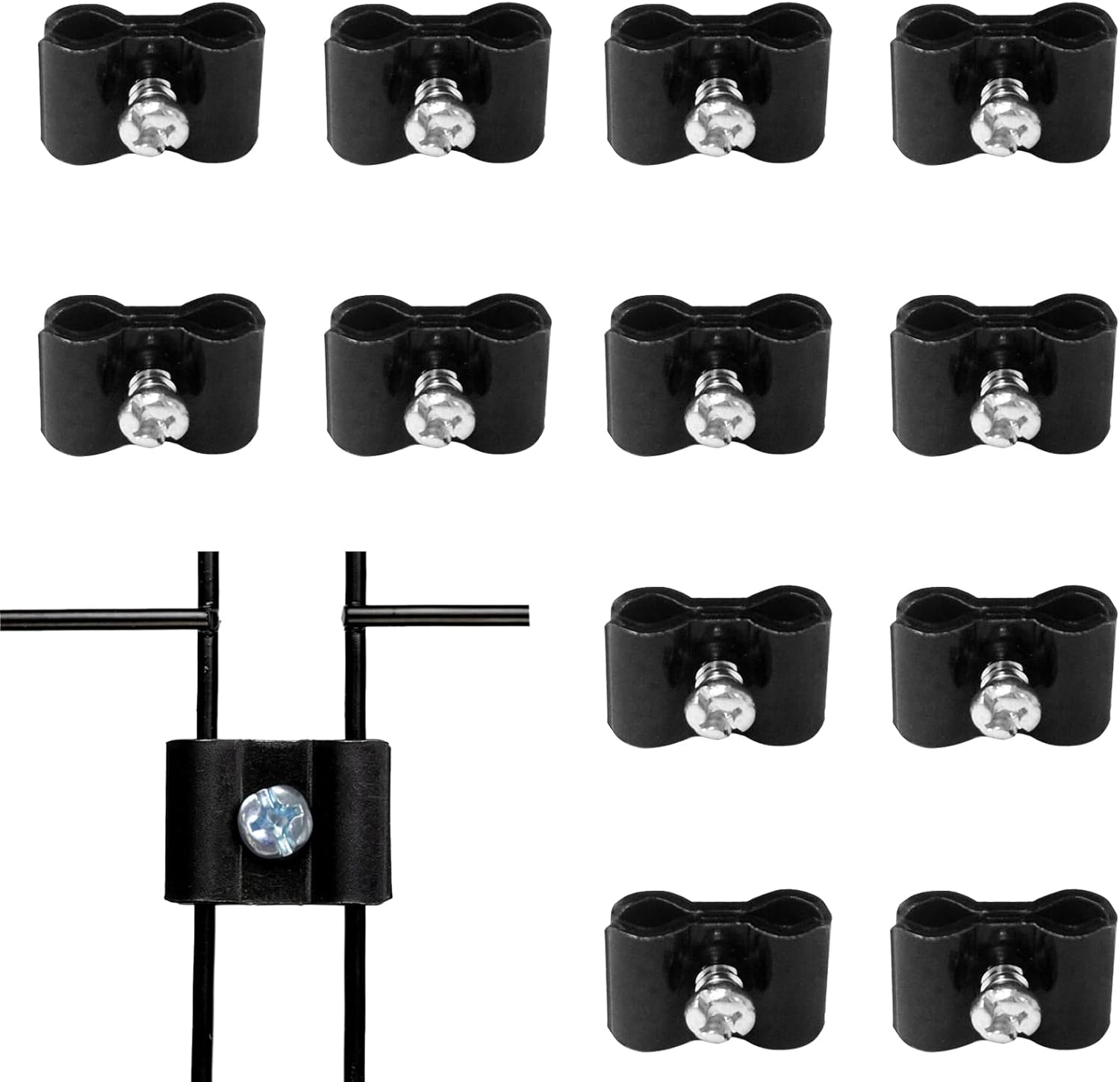 Amazon.com: 7RiversART Black Gridwall Joining Clips Gridwall Wire Grid ...