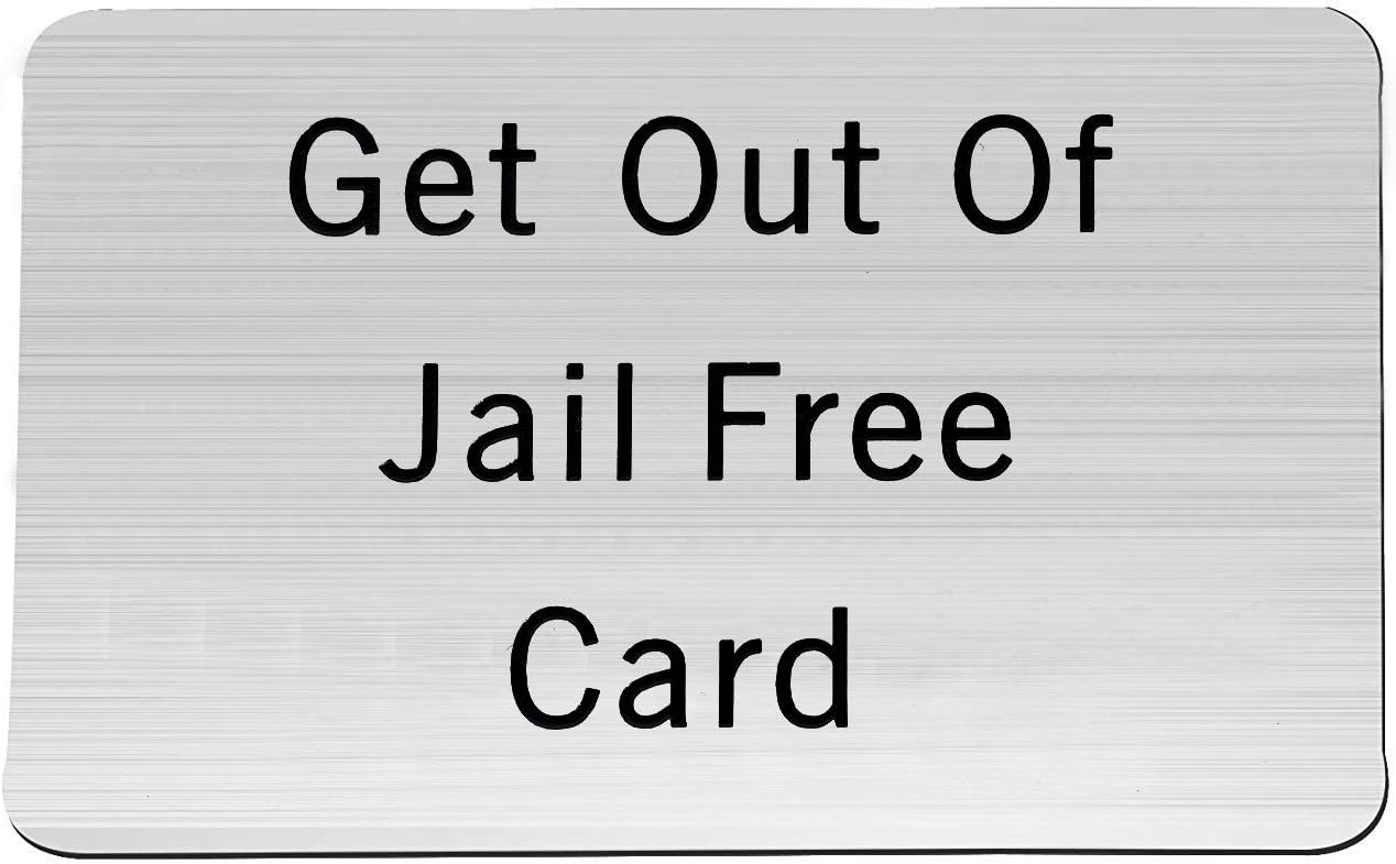 Monopoly Get Out Of Jail Free Card Funny Wallet Insert Gifts for Men ...