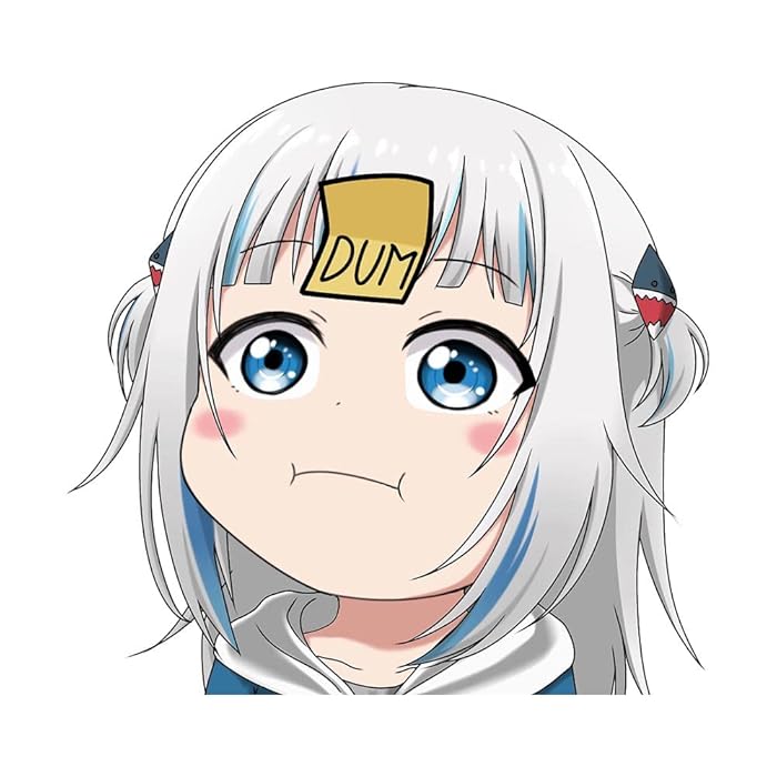 Buy 5.1'' for Gawr Gura Peeker Sticker Hololive Car Stickers Chibi DUM ...