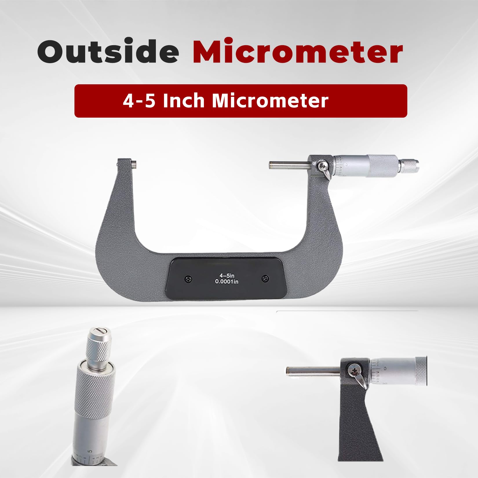 Snapklik.com : Findmall 4-5" Outside Micrometer 0.0001" Carbide Tipped ...