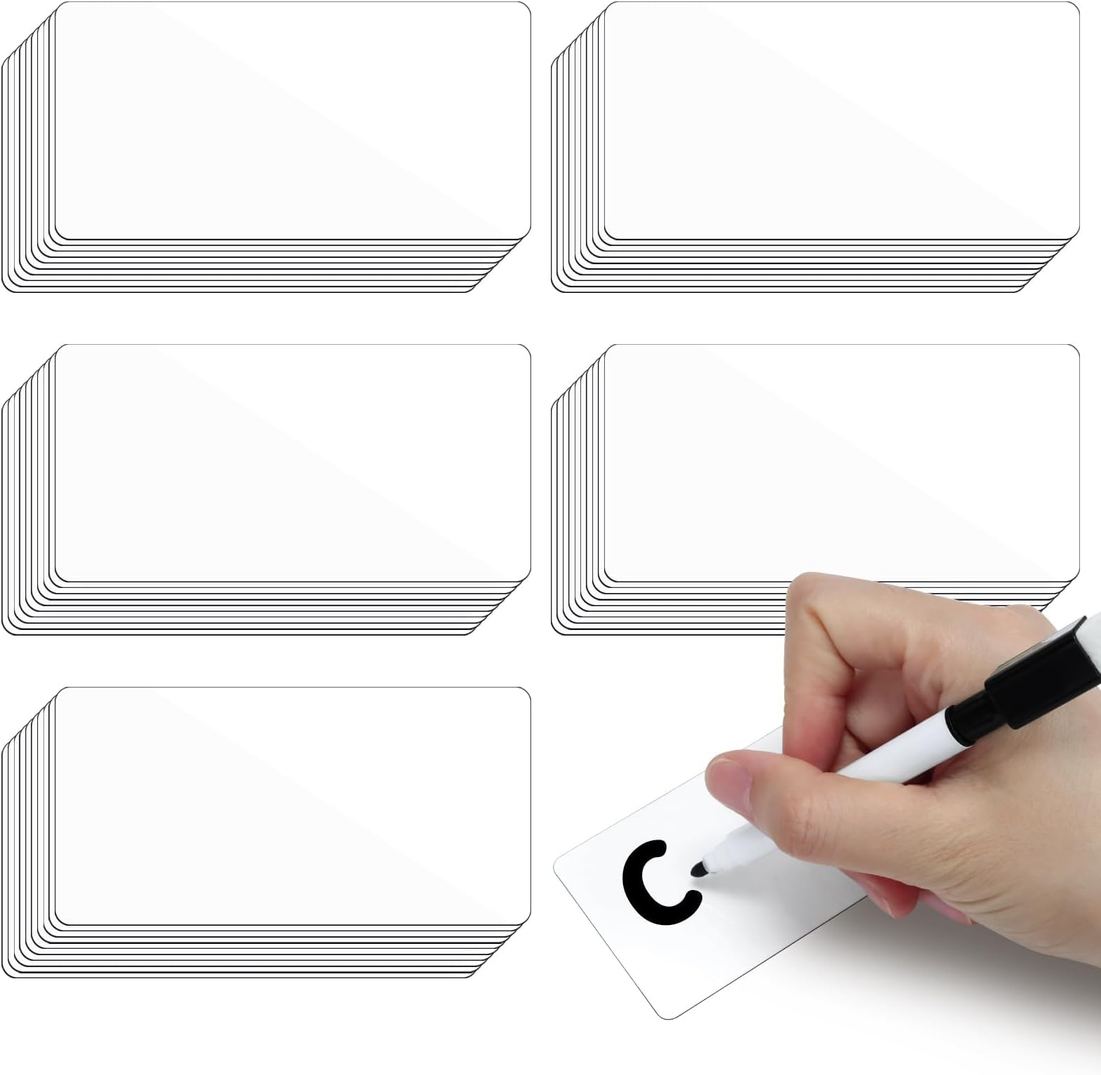 Amazon.com : Dry Erase Magnetic Labels 50pcs White Board 2x4.5xtotal ...