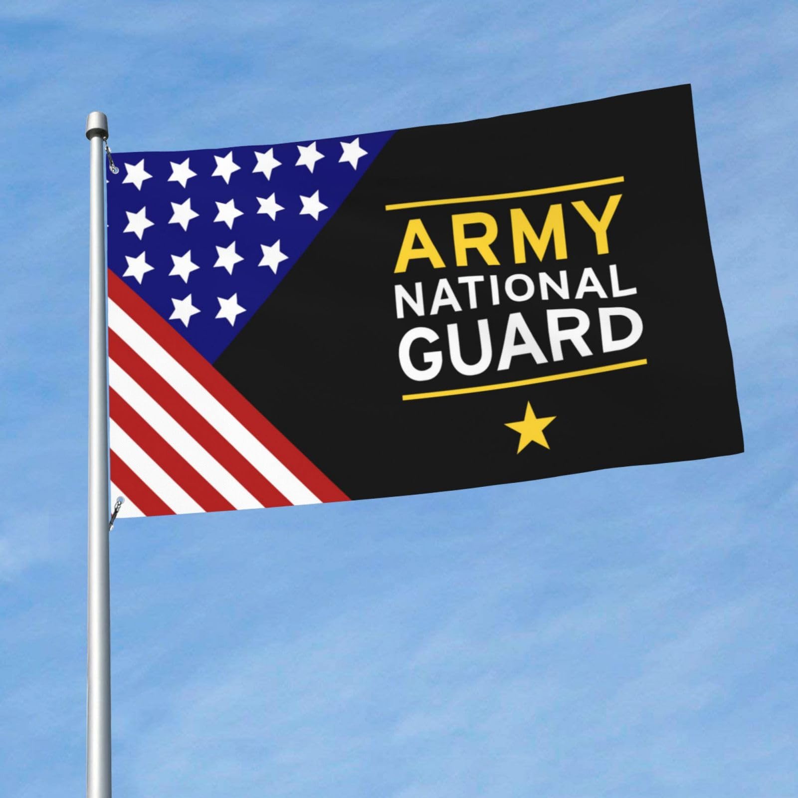 Amazon.com : United States Army National Guard Black Flags 3x5 Ft ...