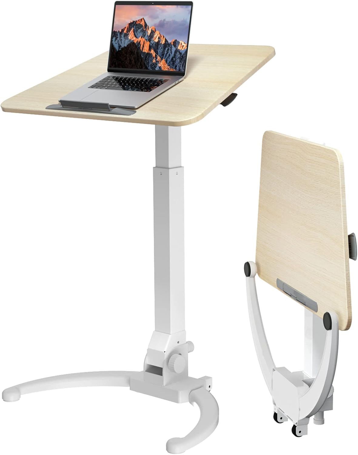 Amazon.com: JOY worker Foldable Mobile Standing Desk, Pneumatic Height ...
