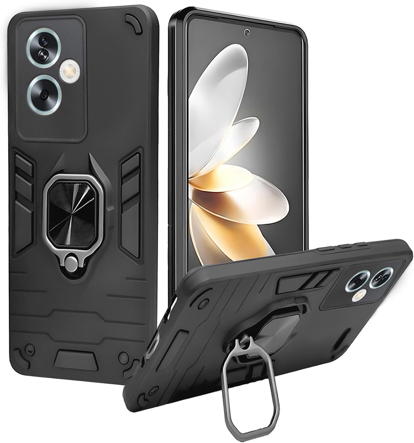 A rtistque Armor Bumper Back Case Cover for Oppo A79 5G | Stylish Ring ...