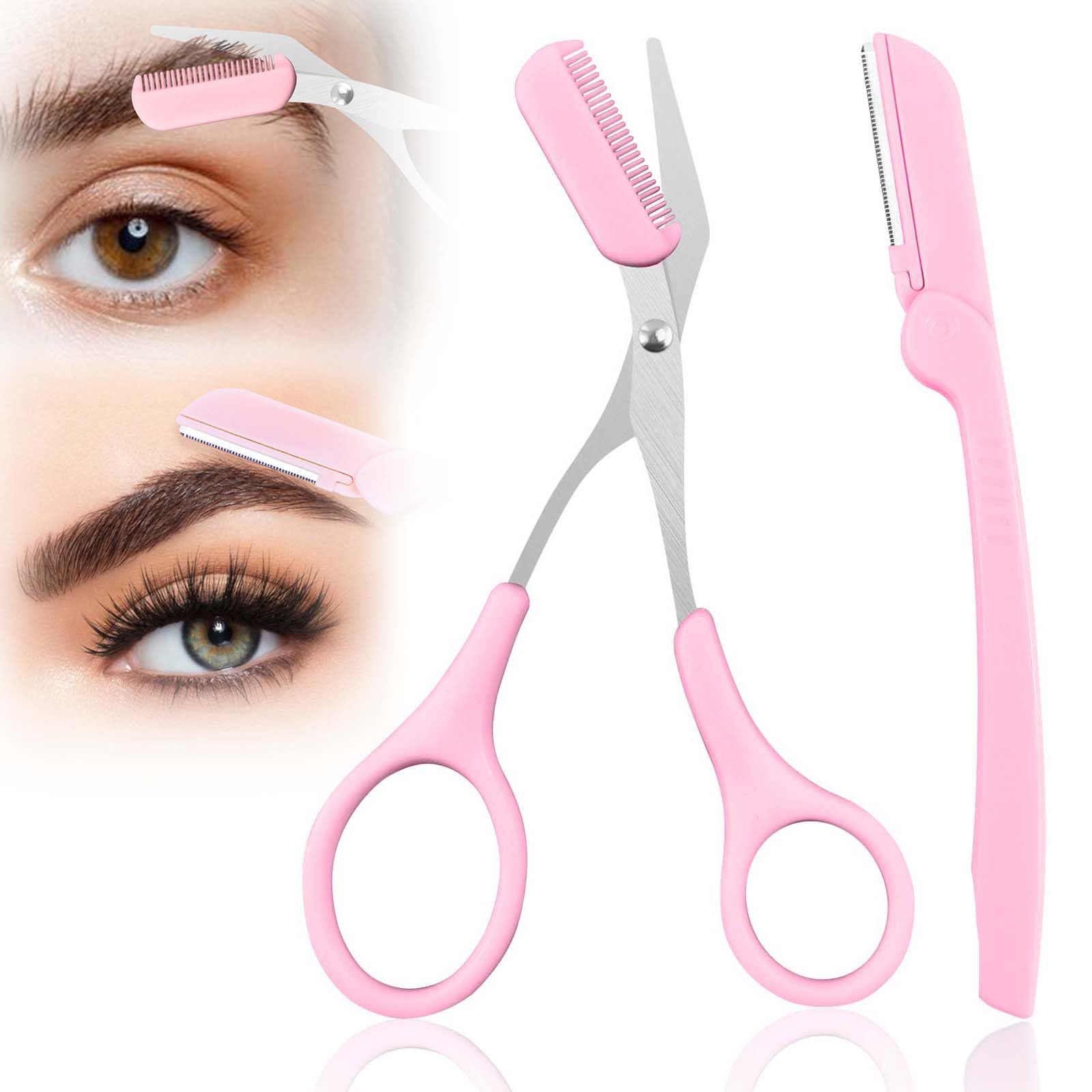 Amazon.com: Tokusatsu Eyebrow Trimmer Scissors Eyebrow Razor Set, Brow ...