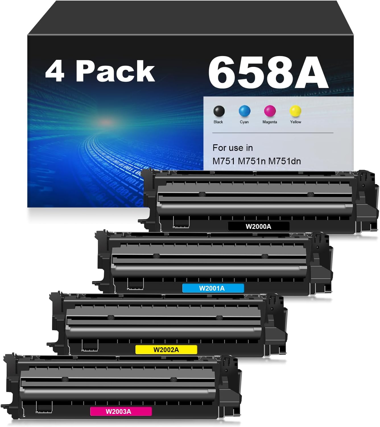 Amazon.com: Remanufactured 658A 658 A Toner Cartridge Replacement for ...