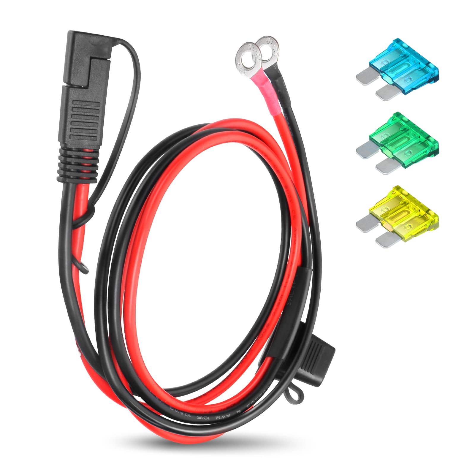 Amazon.com: LeTaoXing SAE Battery Connector 10AWG SAE to O Ring ...