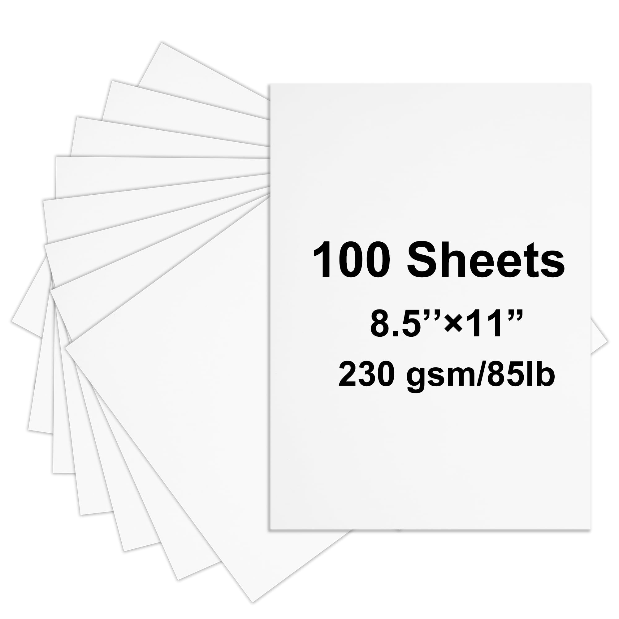 Amazon.com: 100 Sheets Cardstock Paper 8.5" X 11", 230gsm/85lb Thick ...