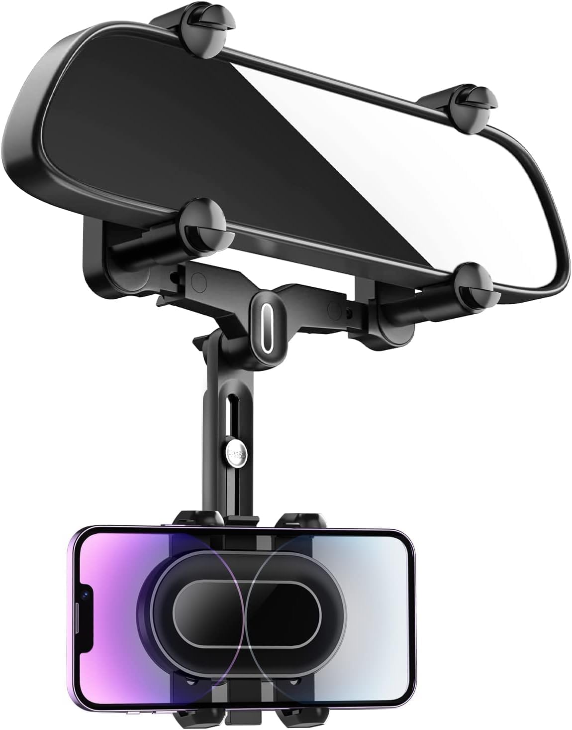 moxly Universal Rearview Mirror Phone Holder for Car,360°Rotatable and ...