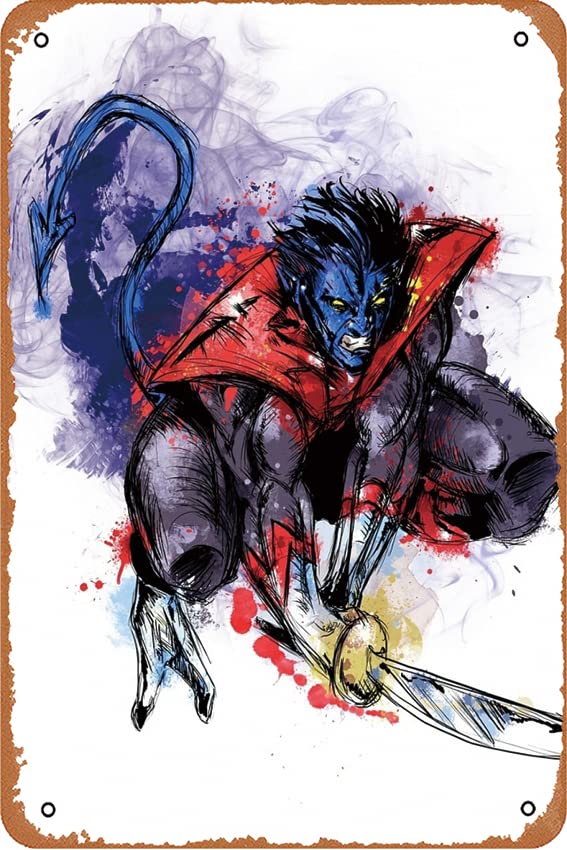 Amazon.com : X Men, Comics, Nightcrawler Metal Tin Sign Wall Decor ...