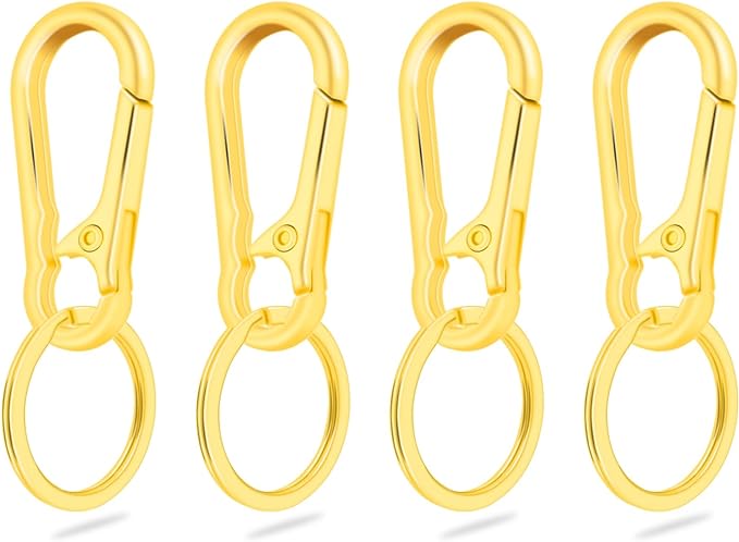 Amazon.com: 4Pack Metal Keychain with O Rings, Key Chain Hooks Clips ...