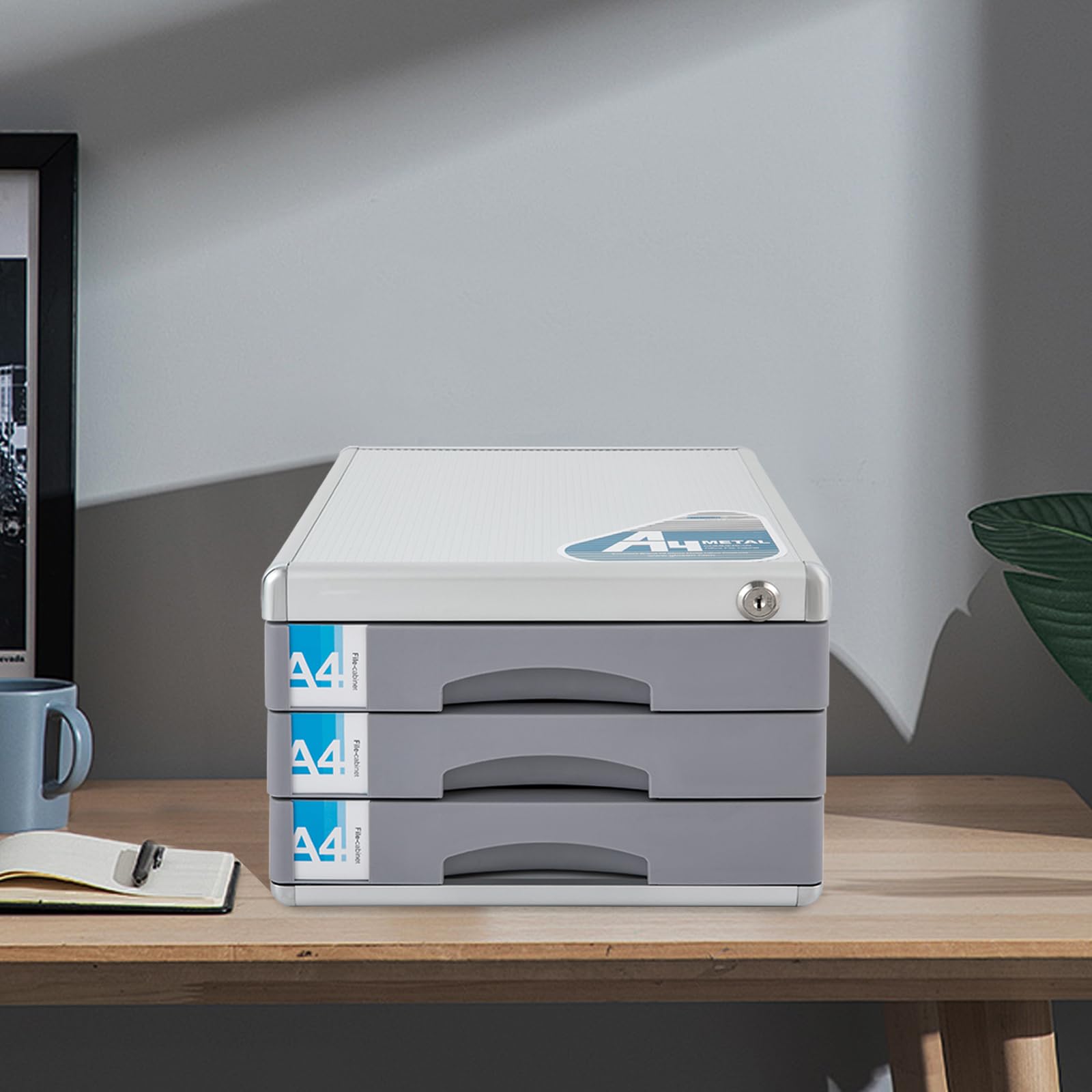 Snapklik.com : 3 Drawers Office Paper Organizer, Aluminum AlloyDesktop ...
