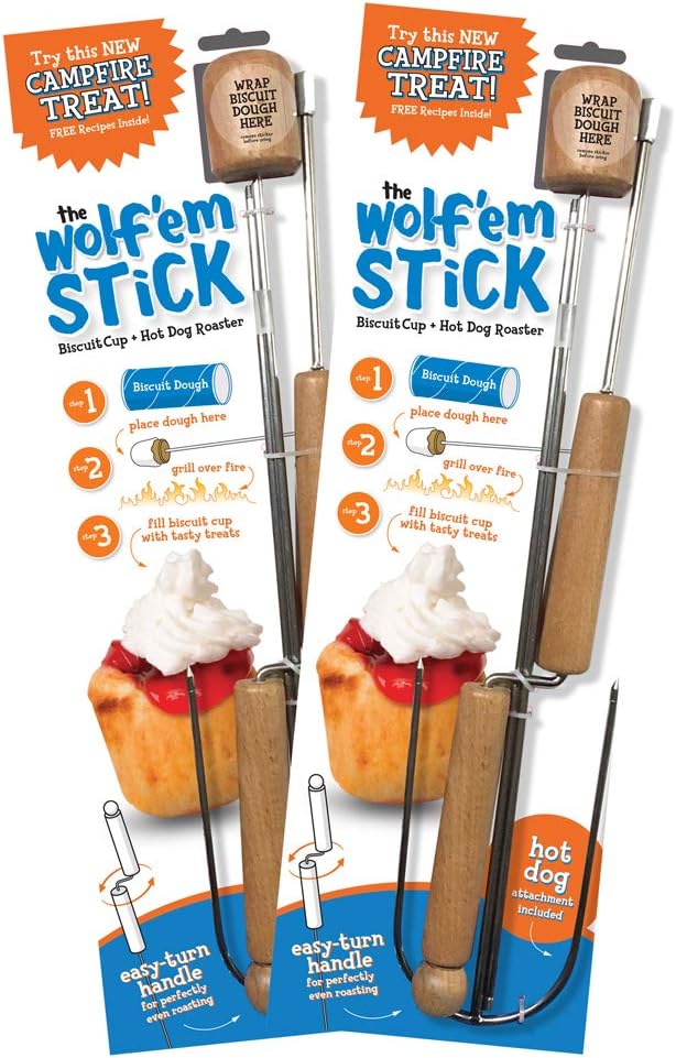 Amazon.com : Wolf'em 2-in-1 Roasting Stick for Marshmallow and Campfire ...