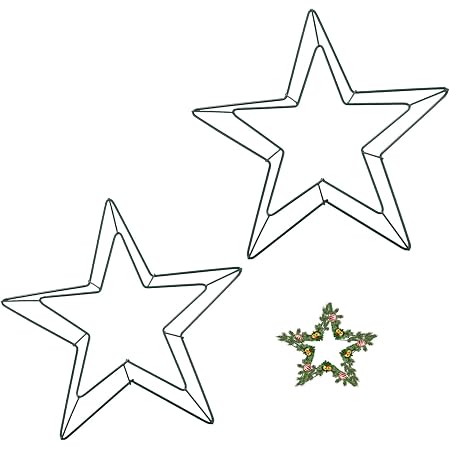 Amazon.com: Craft Supply Floral Garden Star-Shaped Wire Wreath Form ...