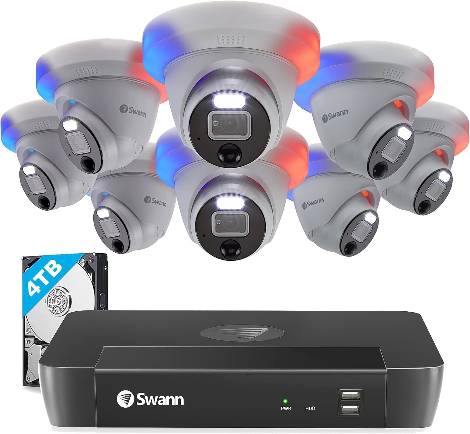 Amazon.com : Swann Home Security Cam System with 4TB HDD, 16 Channel 8 ...