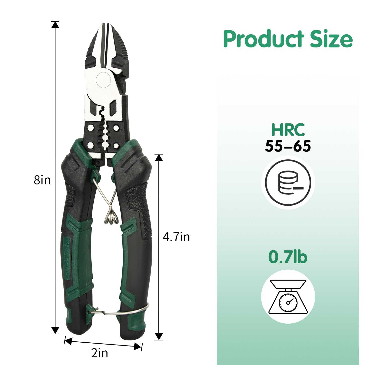 Snapklik.com : 8 Diagonal Cutting Pliers, 4-in-1 Multifunction Side ...