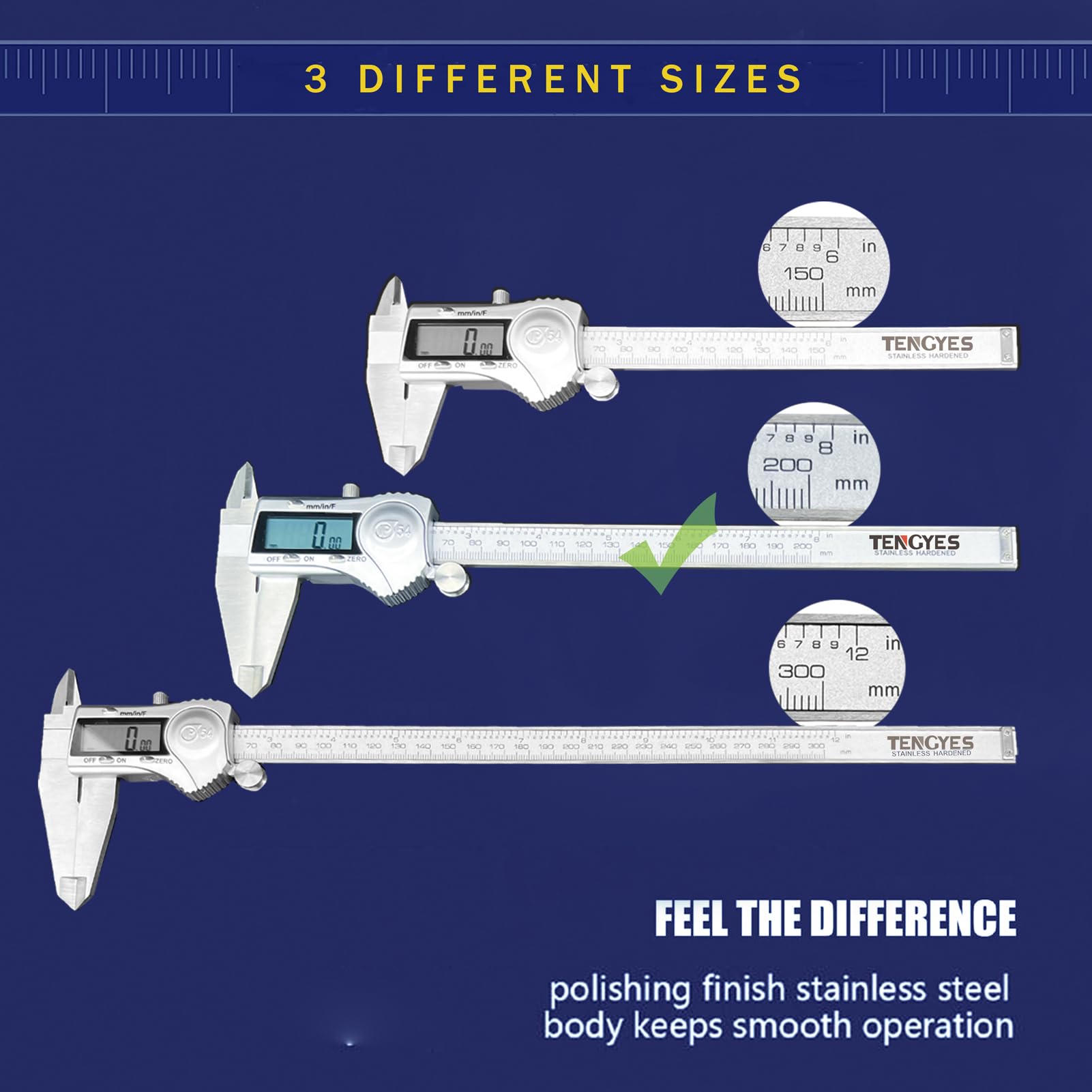 Snapklik.com : Digital Caliper Micrometer Measuring Tool - 8 Inch ...