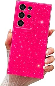 Amazon.com: Changjia for Samsung Galaxy S23 Ultra Glitter Bling Case, Girly Cute Glitter Bling ...