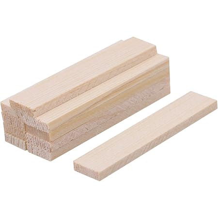 RDEXP 10PCS Bamboo Wooden Square Sticks Smooth Model Decoration Craft ...