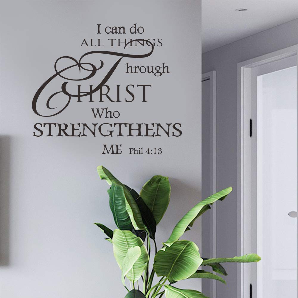 Buy Bible Verses Wall Decor Vinyl Scripture, Christmas Decorations Wall ...