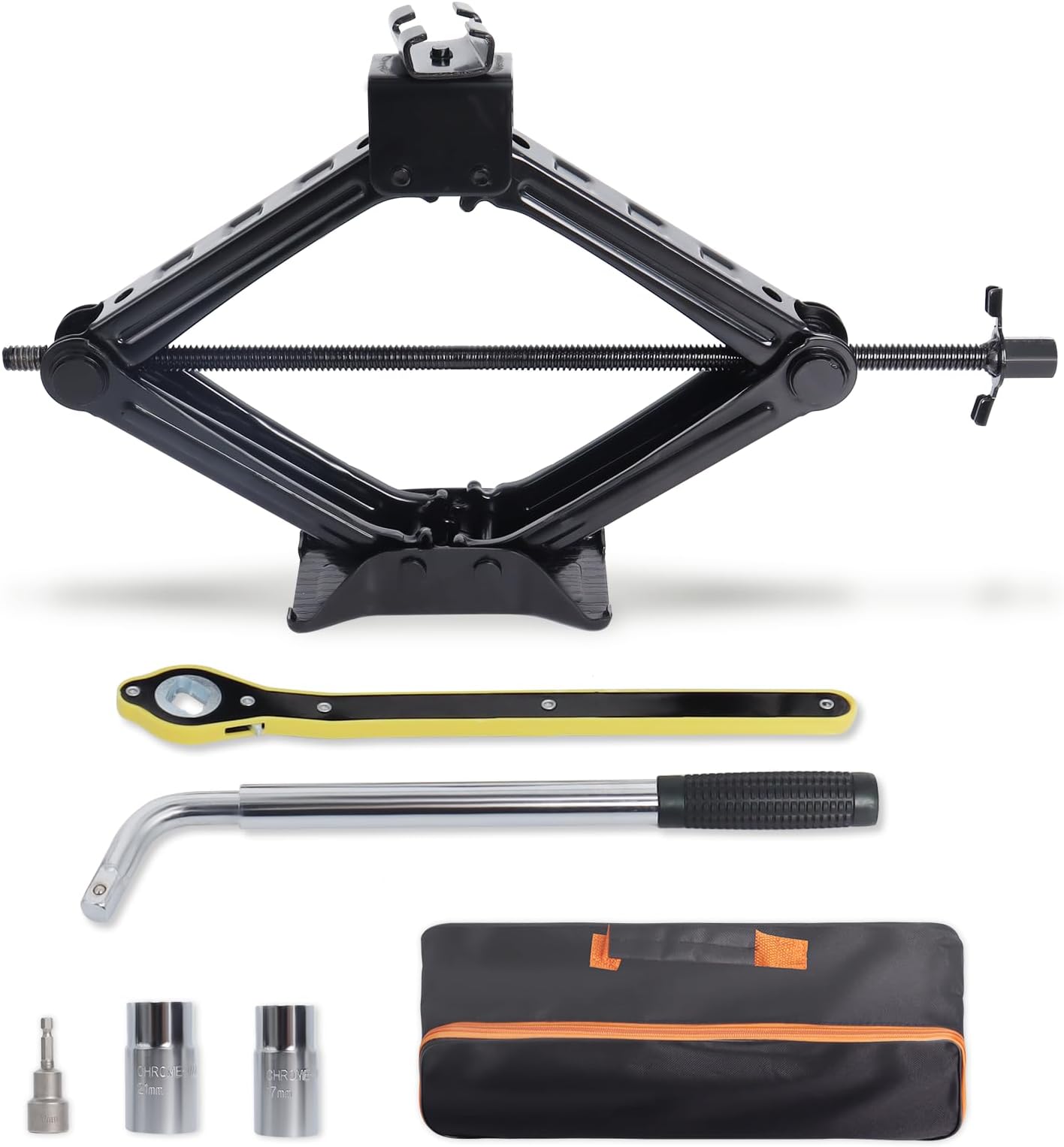 Amazon.com: Zejoot Scissor Jack 3 Ton(6614 lbs) Heavy Duty Portable 3T ...