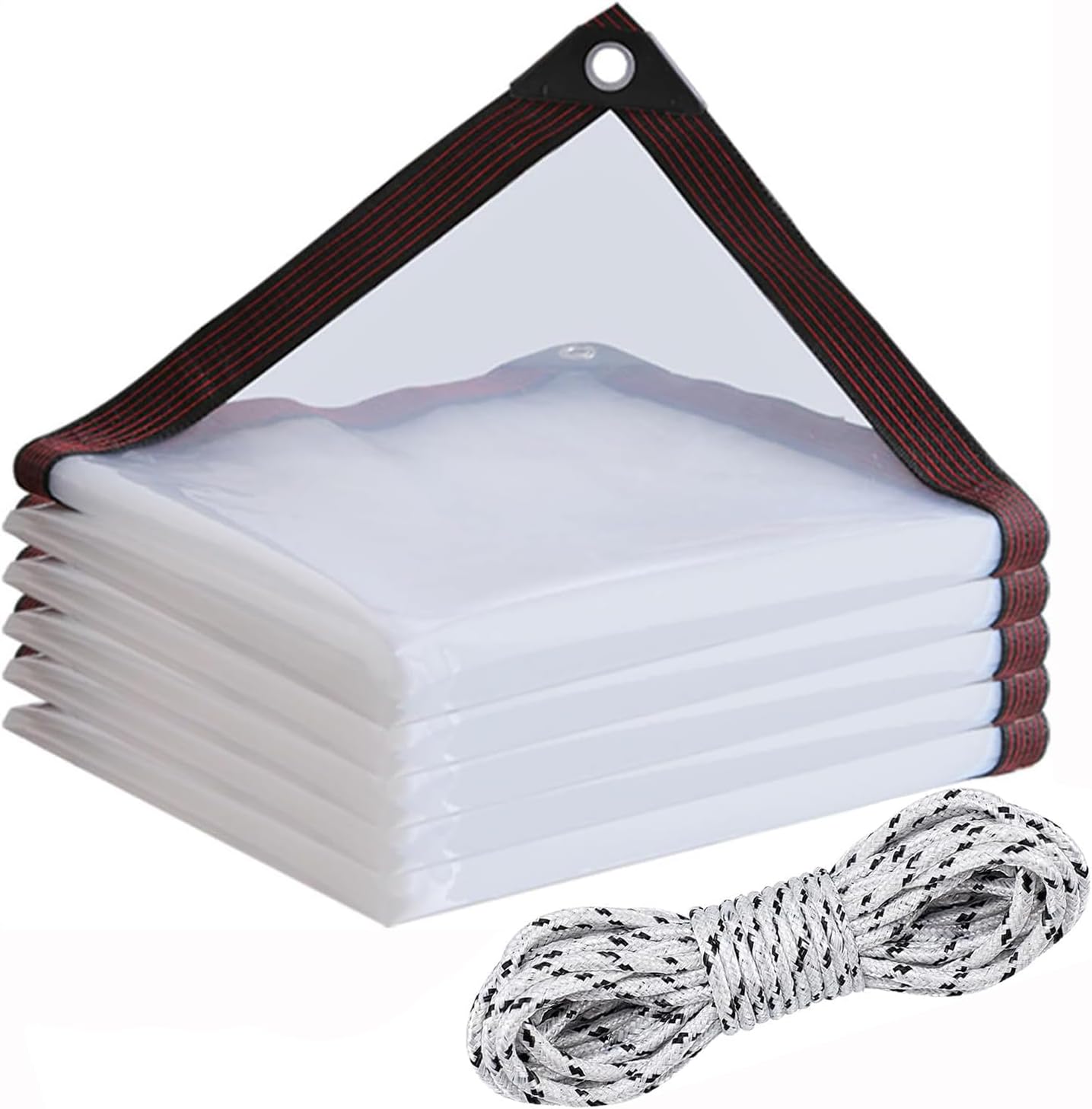 Amazon.com: 13x6.6 FT Clear Waterproof Tarps Heavy Duty Outdoor Garden ...
