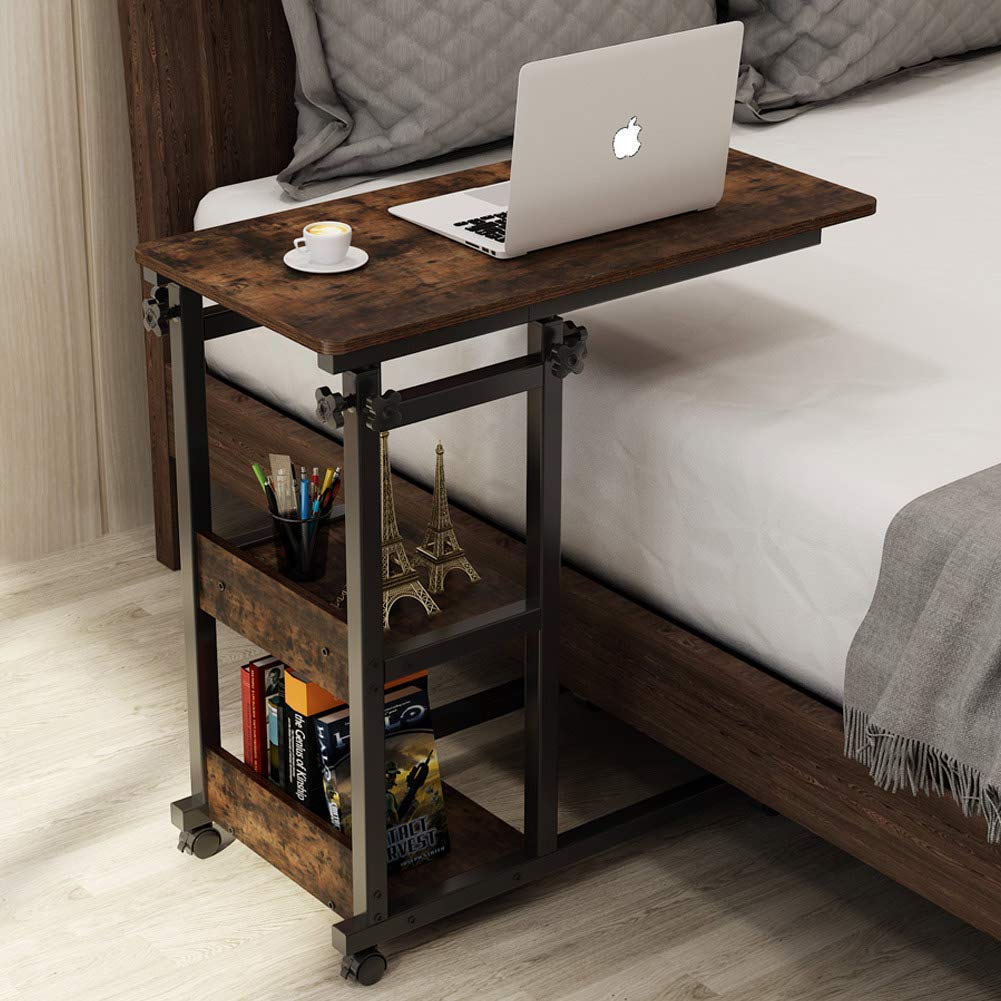 Buy Vordern Snack Side Table, Mobile End Table Height Adjustable ...