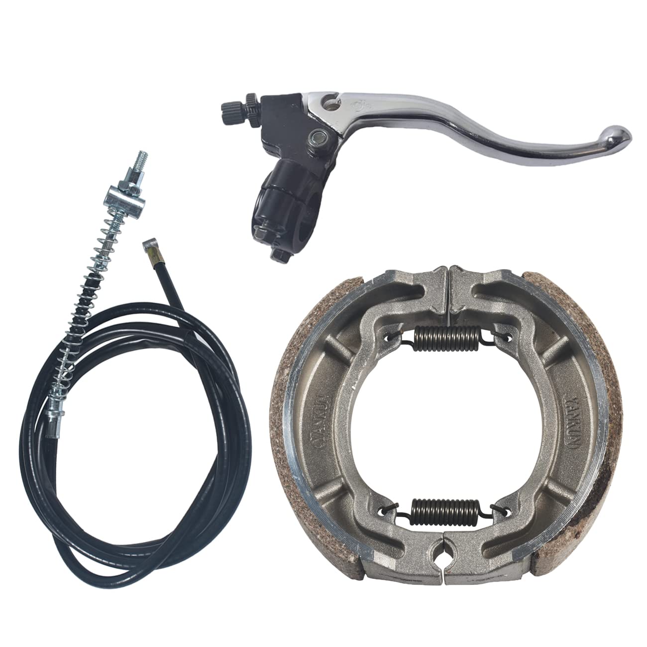 Amazon.com: pinkhatcat Left Handle Brake Lever Rear Drum Brake Cable ...