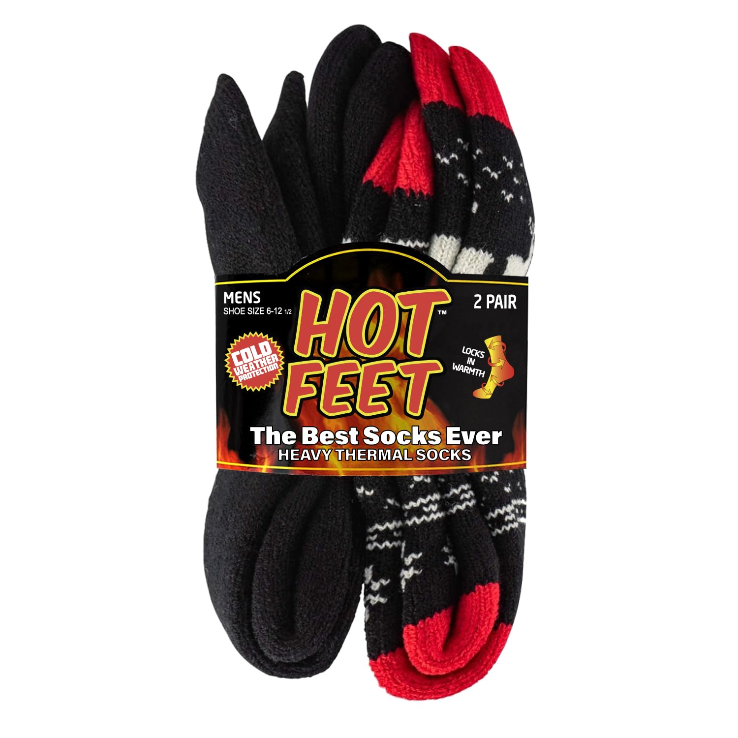HOT FEET Thermal Socks for Men 2/4 Pack, Extreme Cold Boots Socks ...