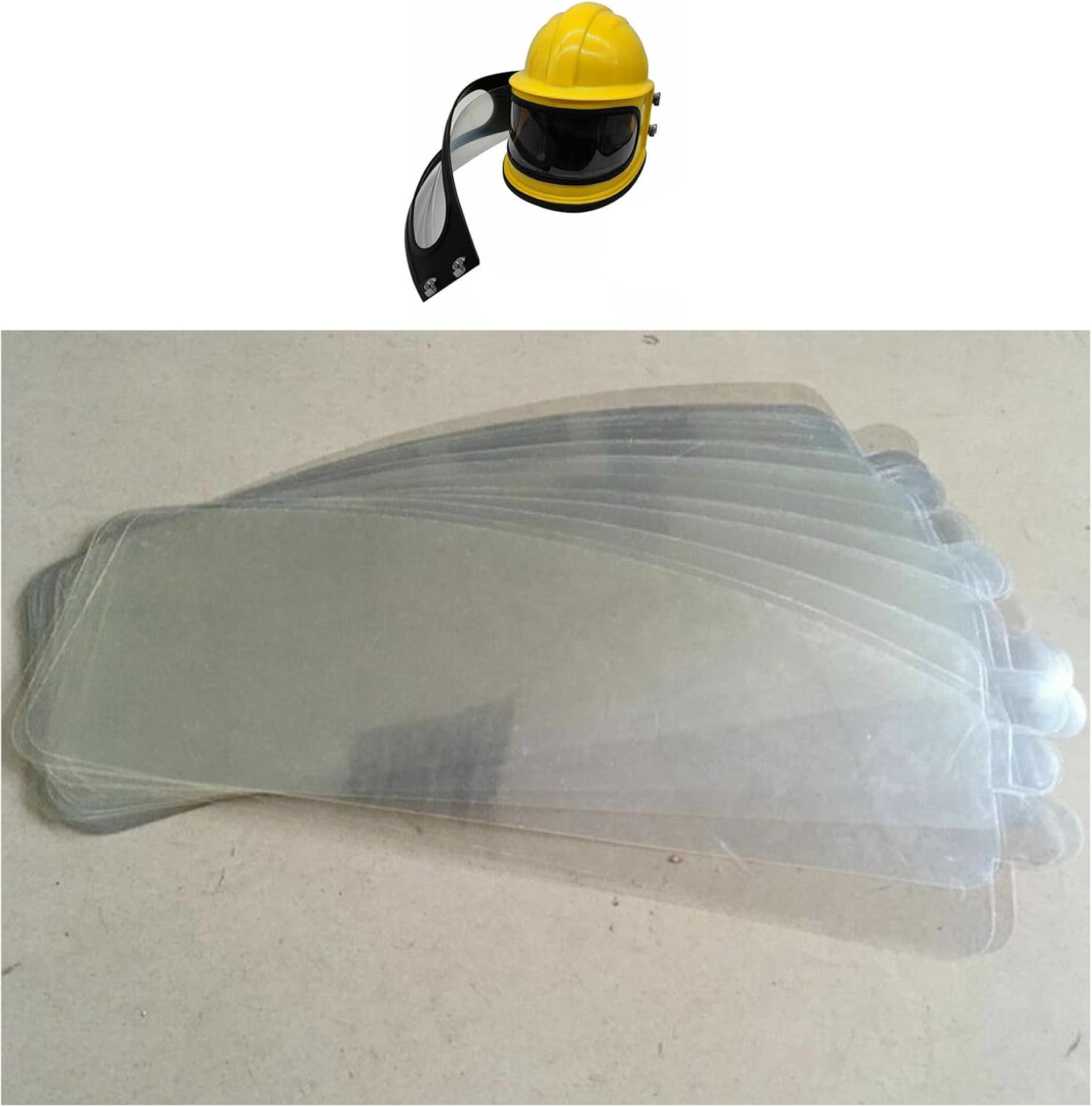 AMIBAOFU 20PCS Sandblaster Helmet Ultra Thin PVC Outer Lens Replacement ...