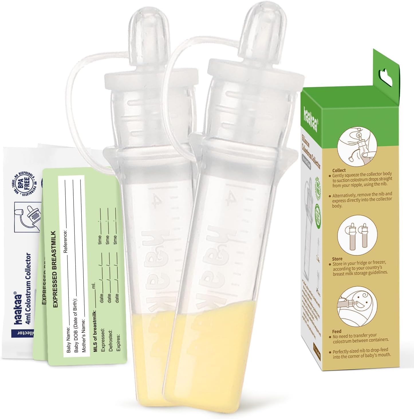 haakaa Silicone Colostrum Collector - Safe Colostrum Storage Solution ...