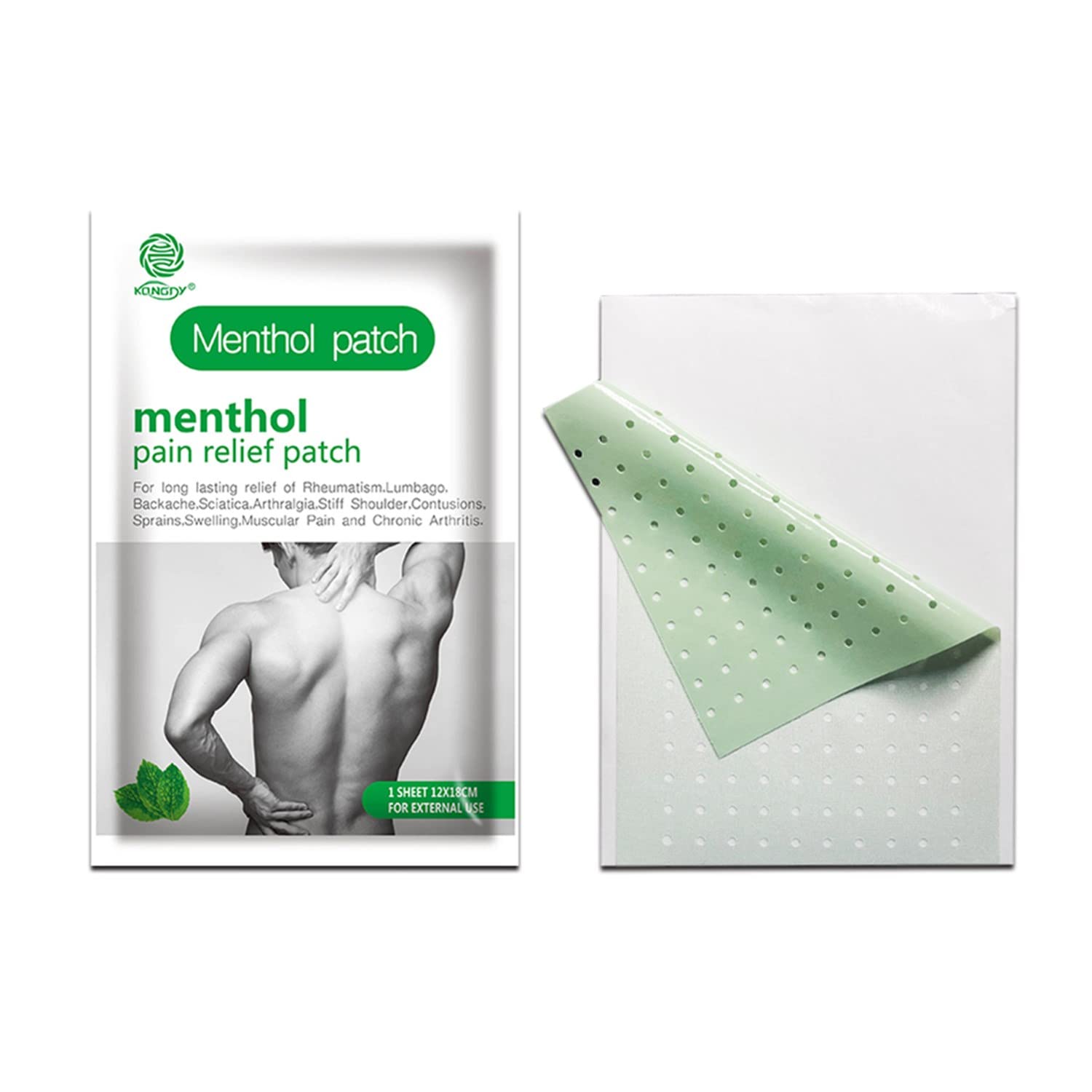 Amazon.com: KONGDY 12x18cm Menthol Patches, XL Menthol Relieving ...