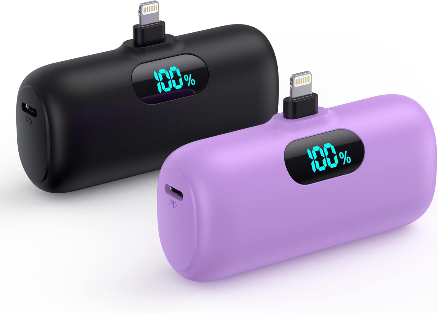Amazon.com: [2 Pack] Mini Portable Charger 5000mAh,Ultra-Compact 15W PD ...