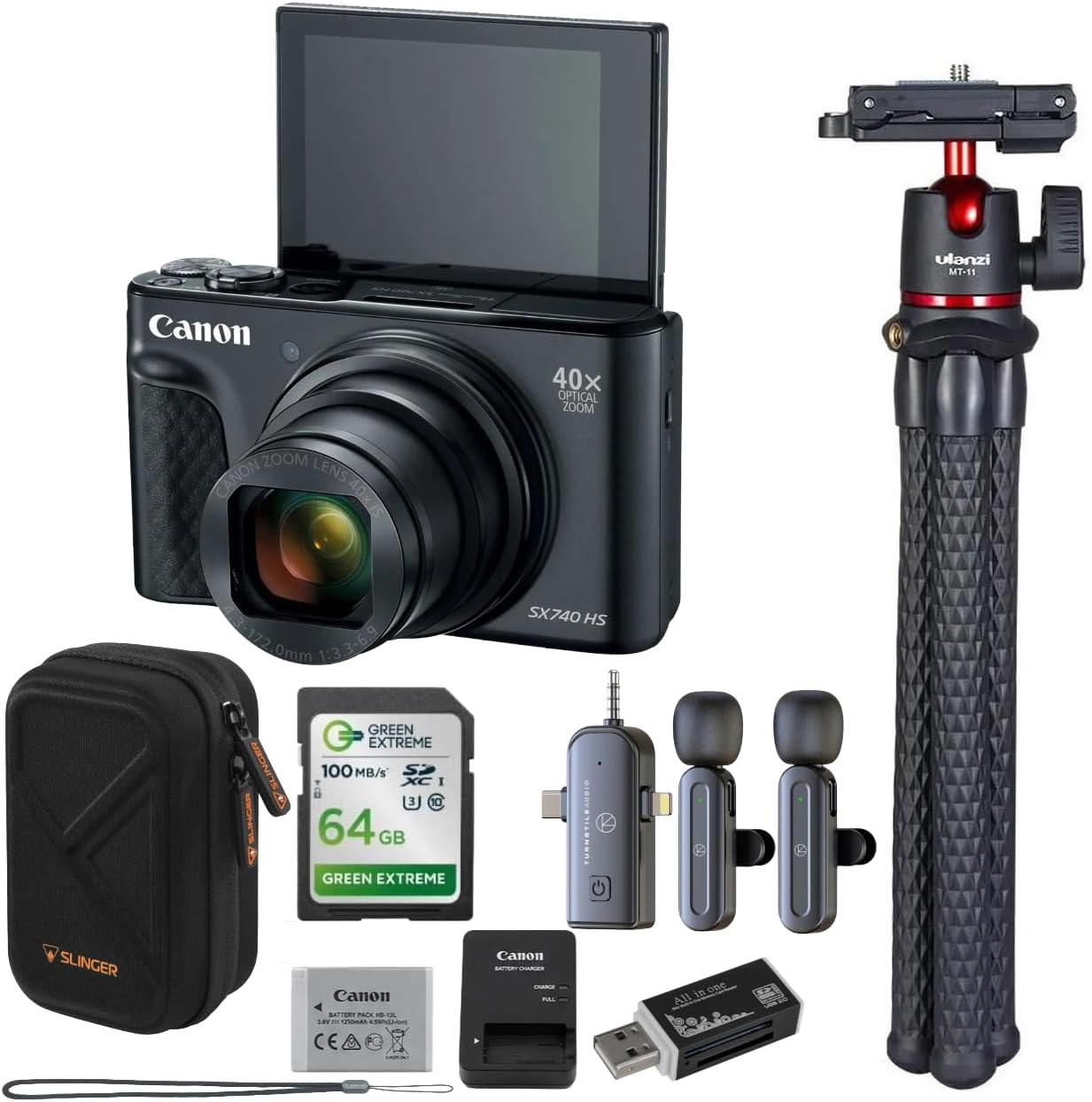 Amazon.com : Canon PowerShot SX740 HS Silver Digital Camera Bundle with ...