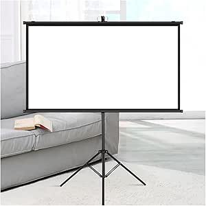 Amazon.com: Floor Standing Projection Screen, 60/72 Inch Portable Wall ...