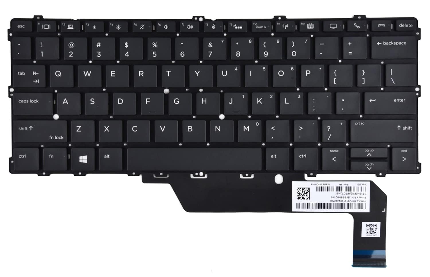 WISTAR Laptop Keyboard Compatible for EliteBook x360 1030 G2 1030 G3 ...