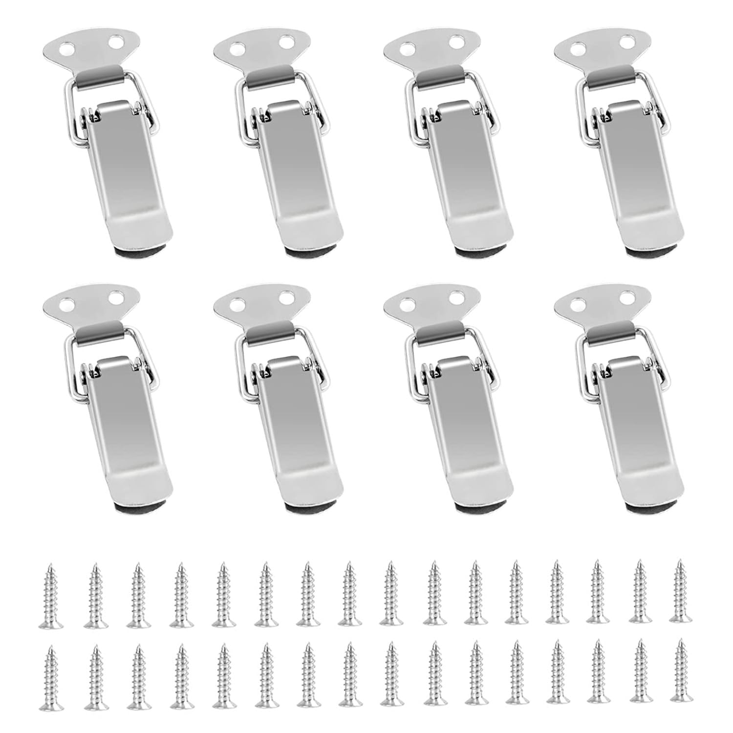 8 Sets Spring Loaded Toggle Latch 2.2" Spring Hasp Lock Stainless Steel ...