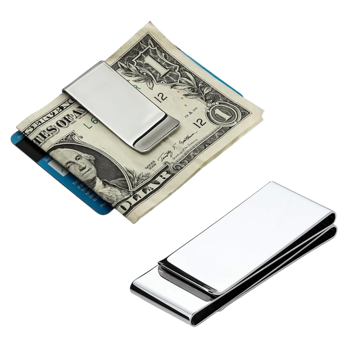 VERALY.MX Set 2 Clip Para Billetes Plateado Tarjetas 3 Divisiones ...
