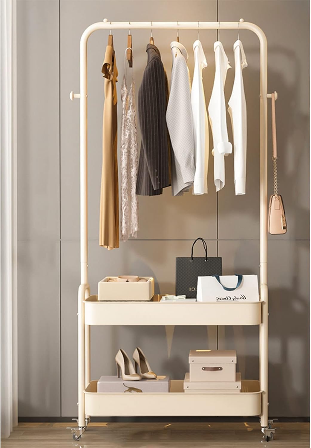 Amazon.com: Single Tidy Rails Heavy Duty Metal Garment Rack ...