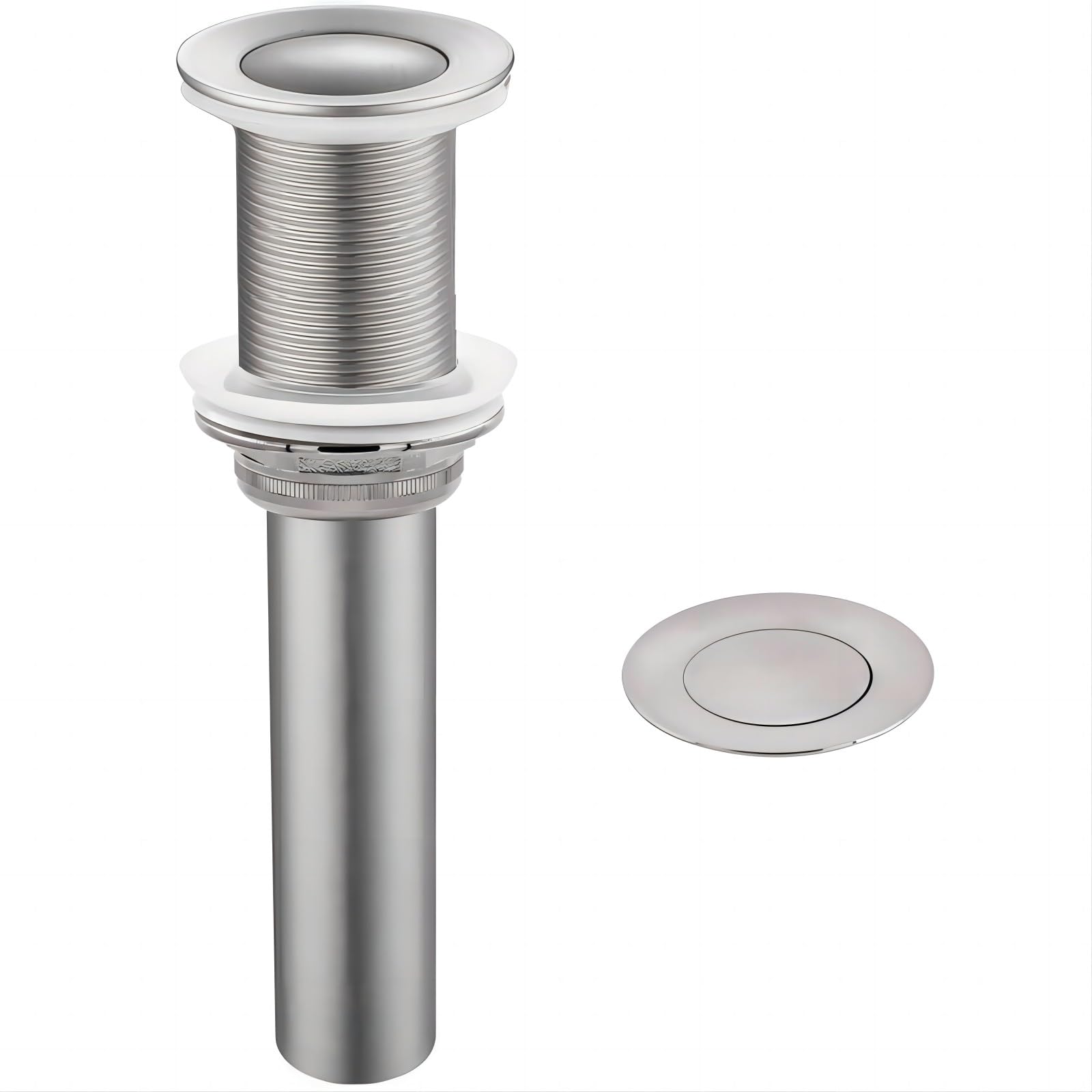 Amazon.com: Brushed Nickel Bathroom Sink Drain - Drain Opening 1 5/8 ...