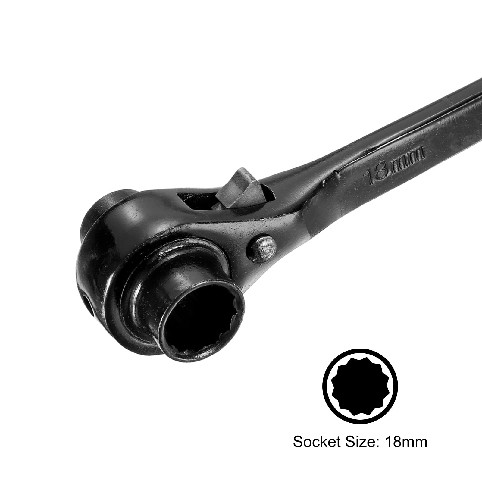 Snapklik.com : Uxcell 16 X 18mm Hexagon Scaffold Podger Ratchet Spanner ...