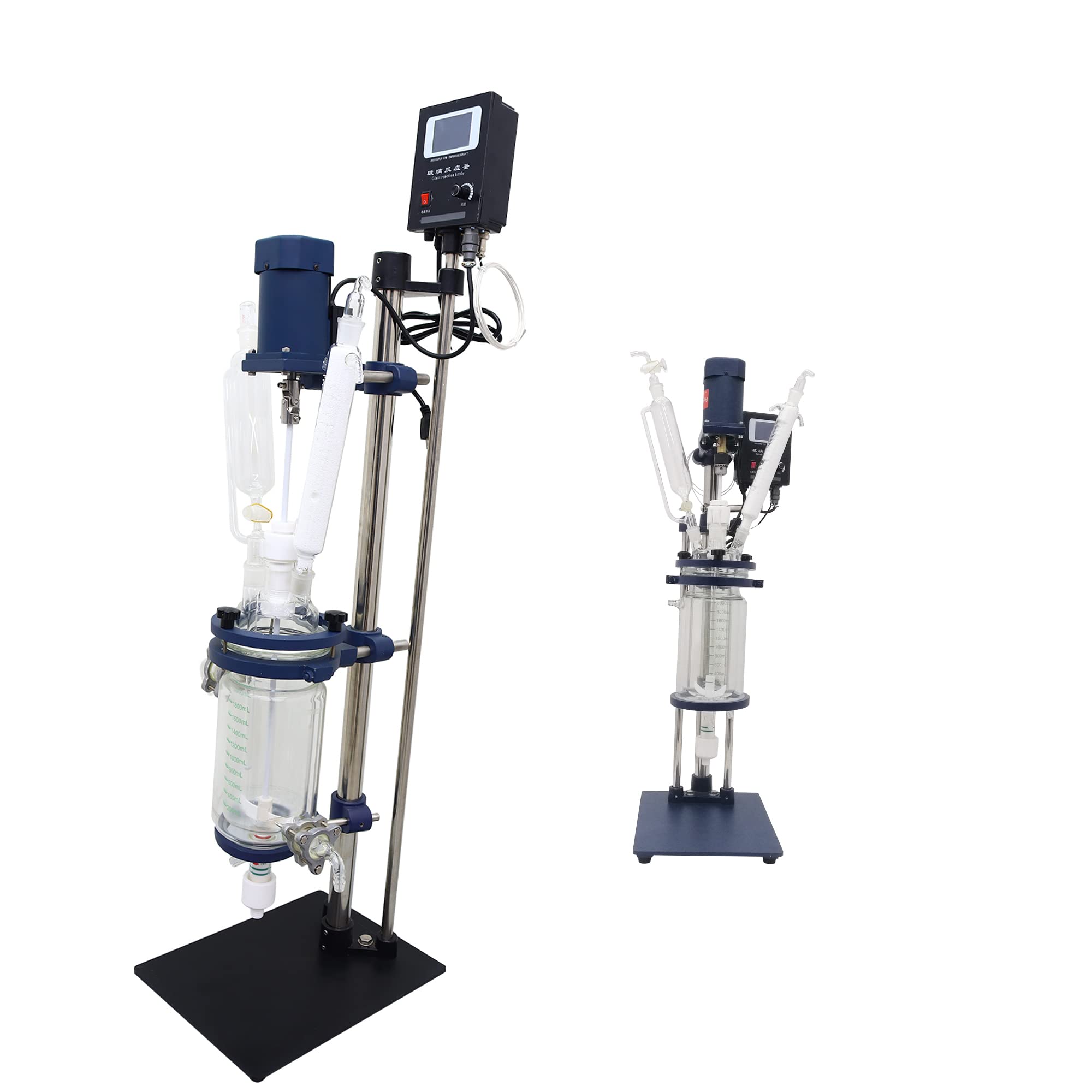 Buy INTBUYINGGlass Reactor 2L Glass Reaction Kettle Double-Layer Glass ...