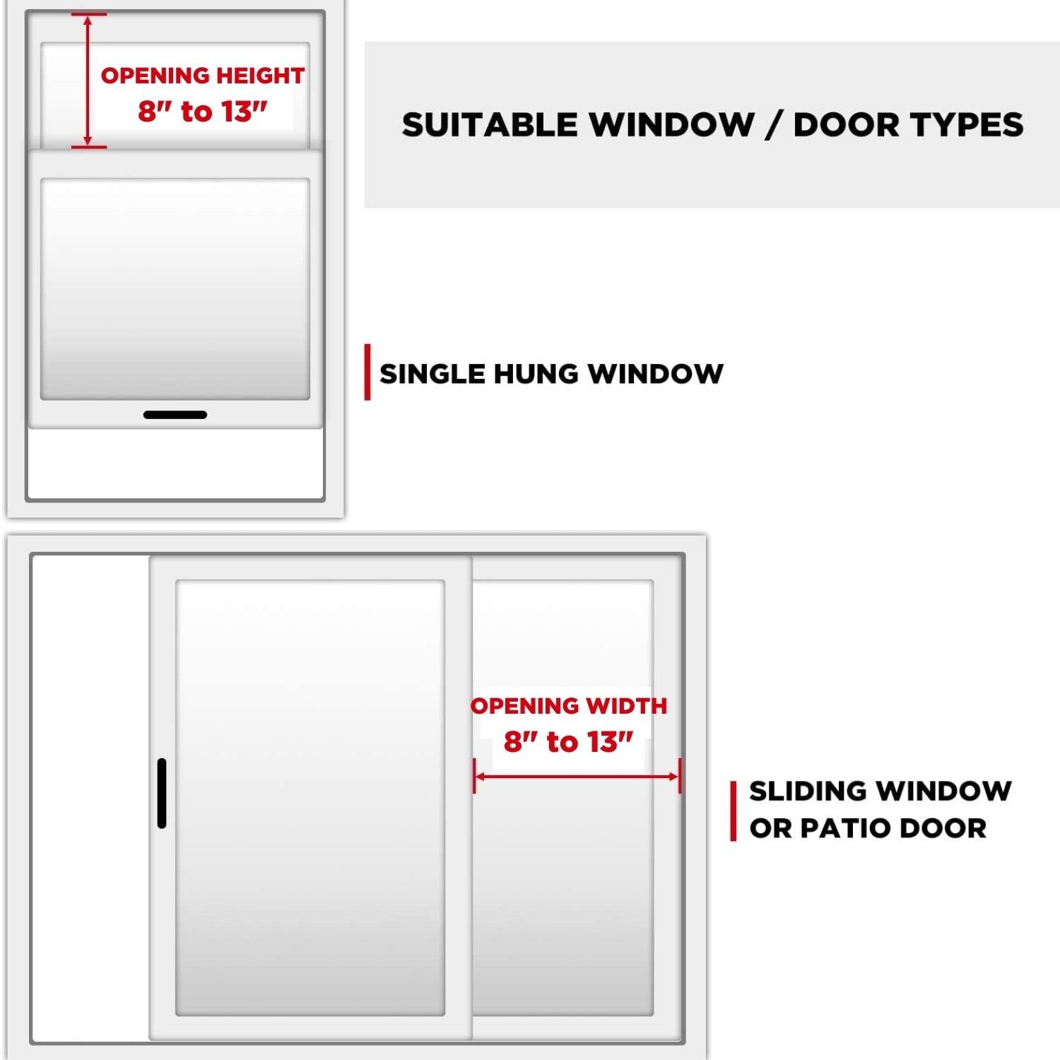 Snapklik.com : TURBRO Adjustable Window Security Lock Bar, Sliding Door ...