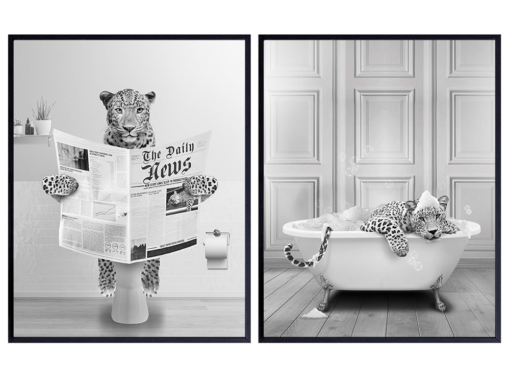 Amazon.com: Leopard Print Kids Bathroom Set - Big Cat funny Bathroom ...