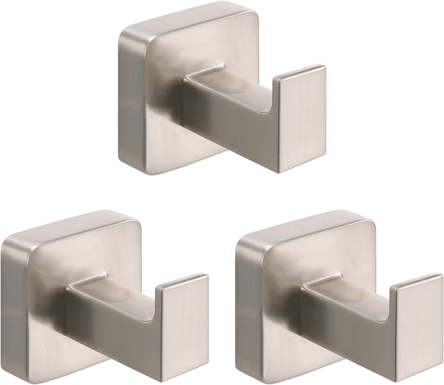 YGIVO Bathroom Hooks, Towel Robe/Coat Clothes Hook Brushed Nickel ...